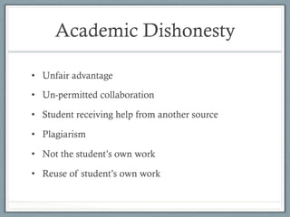Academic integrity presentation | PDF