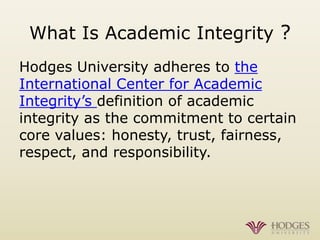 Academic Integrity Overview | PPTX