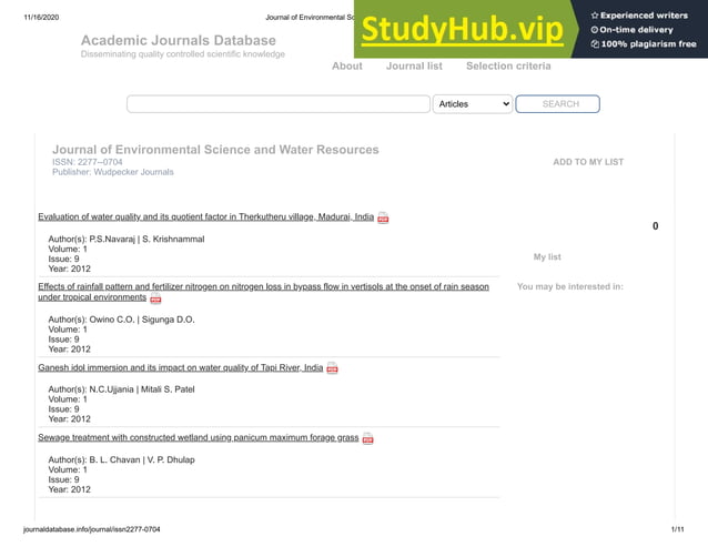 Academic Journals Database | PPT