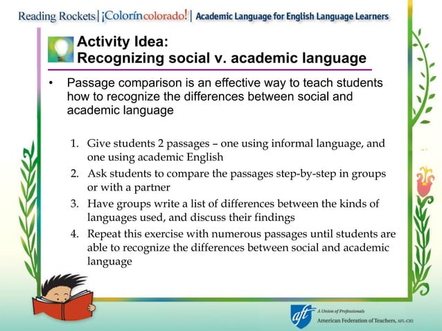 Academic language | PPT | Homework and Study | Education