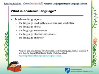 Academic language for Secondary | PPT