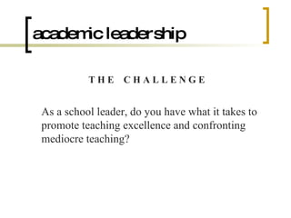 Academic Leadership | PPT