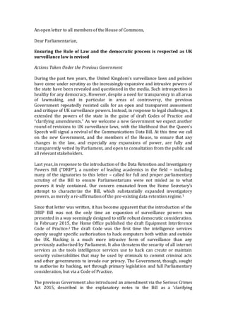 UK Academics pen open letter regarding state surveillance | DOCX ...