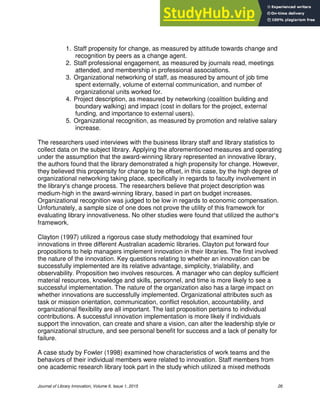 Academic Libraries And Innovation A Literature Review | PDF ...