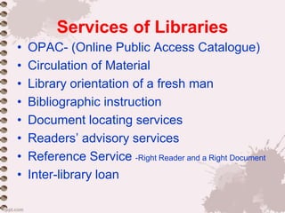 Academic library and their functions | PPT