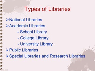 Academic library and their functions | PPT