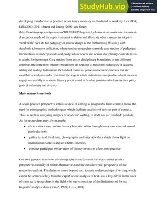 Academic Literacies A Critical Lens On Writing And Reading In The ...