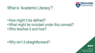 Academic literacy uhmlg | PPTX