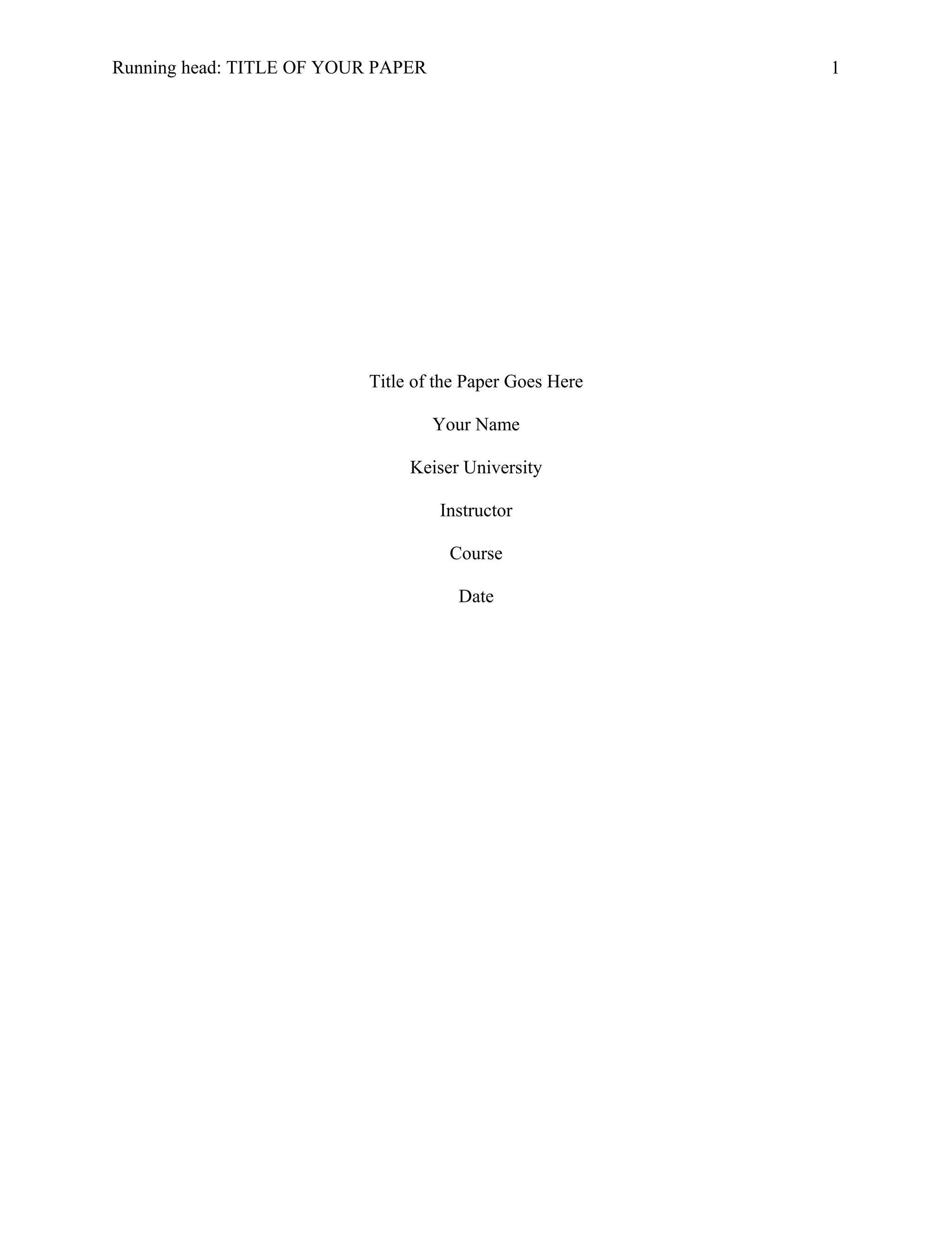 Academic paper template | PDF