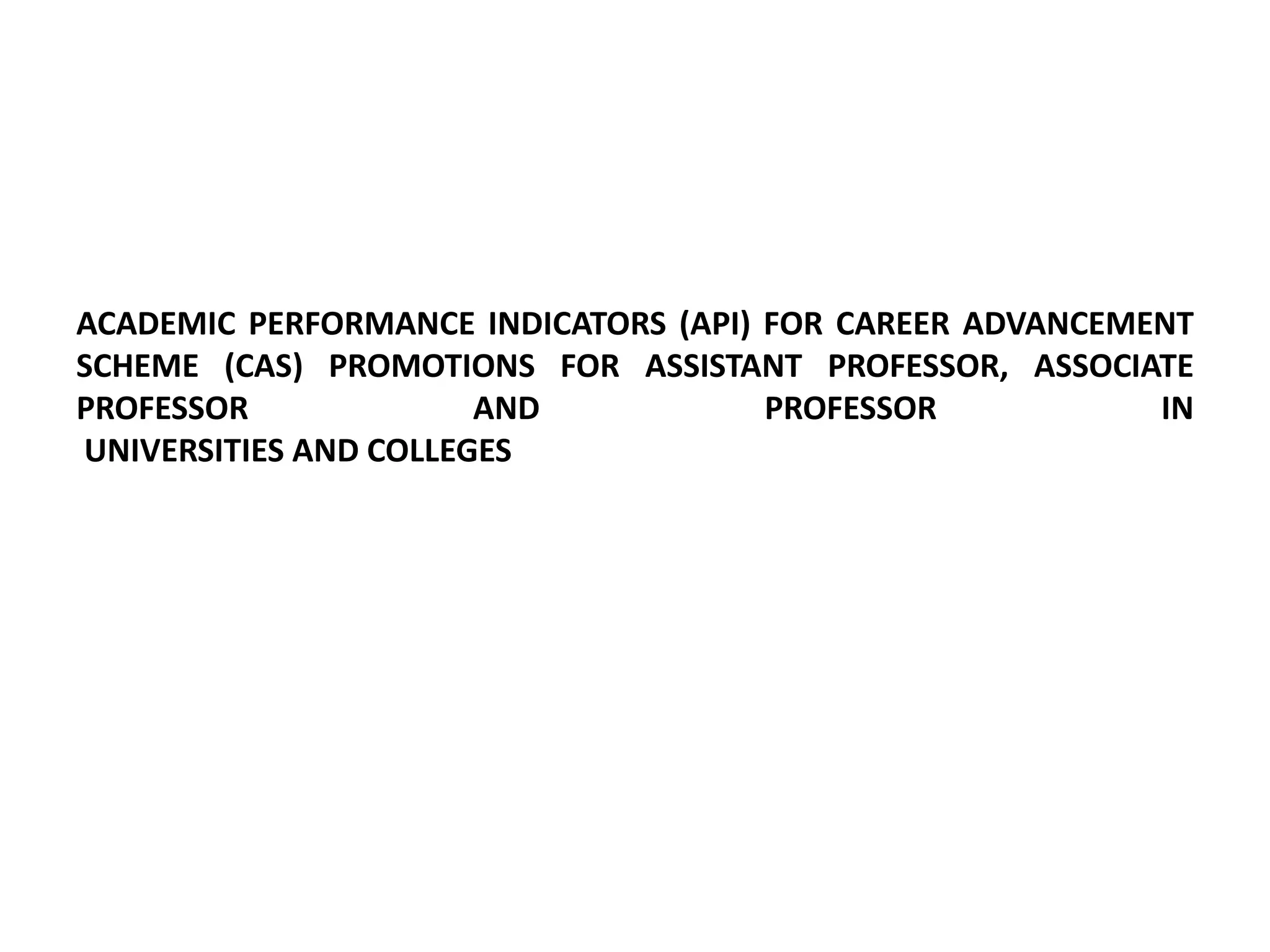 Academic performance indicators (api) | PPTX