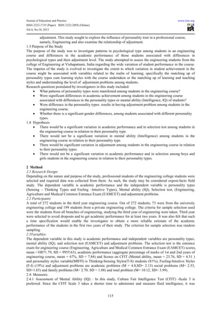 Academic performance mapping traits of engineering students | PDF