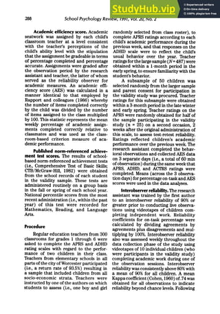 Academic Performance Rating Scale | PDF