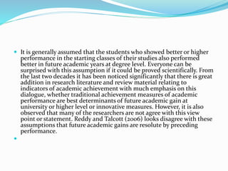 Academic performence and factors affecting it full 1 | PPTX