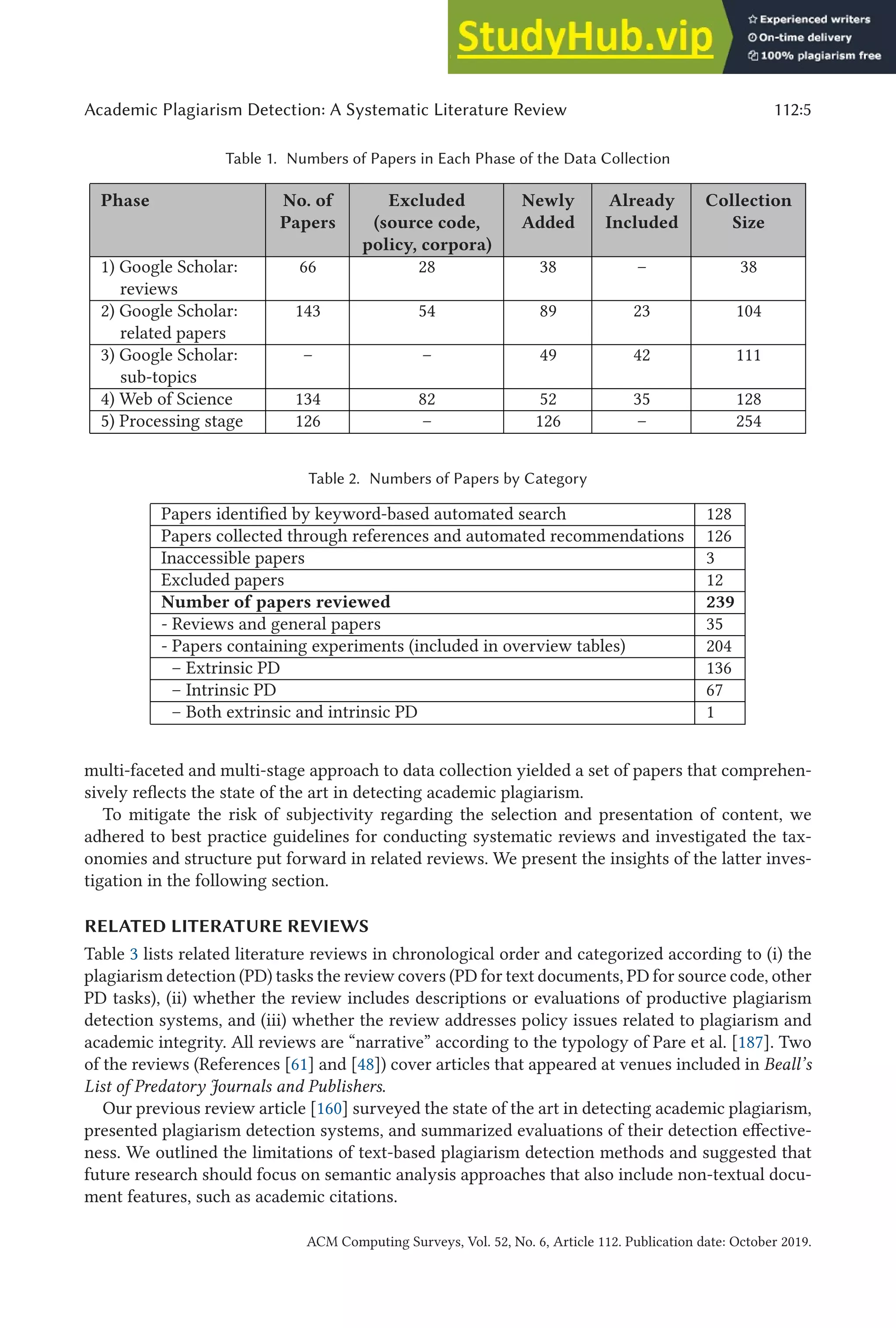 Academic Plagiarism Detection | PDF