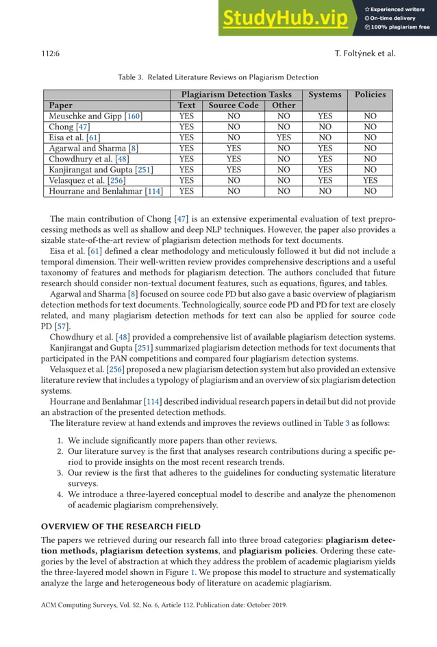 Academic Plagiarism Detection | PDF