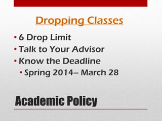 Academic Policy & GPA | PPT
