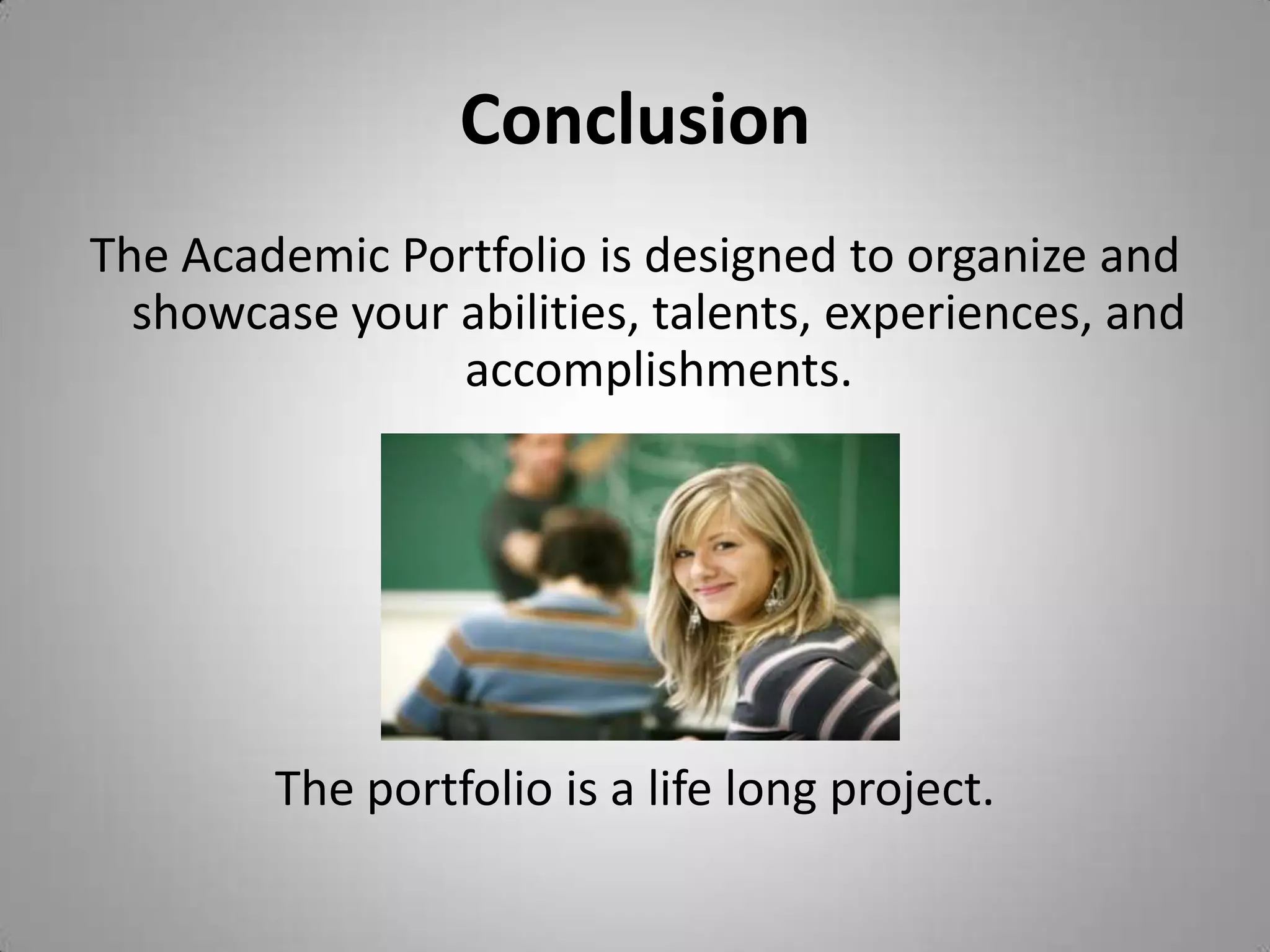 Academic Portfolio presentation | PPTX