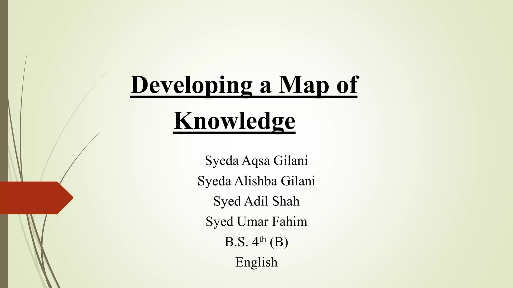 Developing a map of knowledge | PPT
