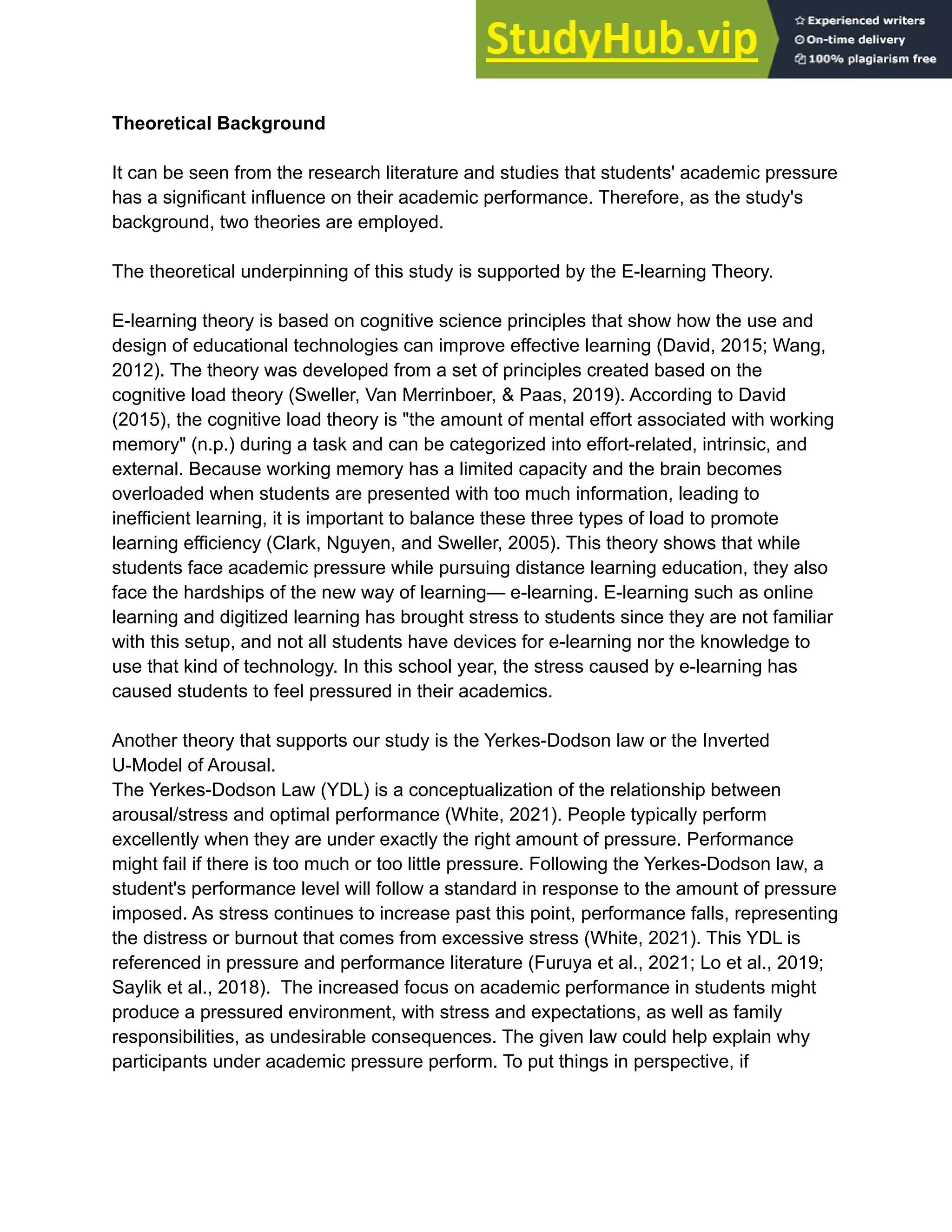 ACADEMIC PRESSURE EXPERIENCES OF SENIOR HIGH STUDENTS PURSUING DISTANCE ...