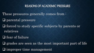 Academic pressure : too much to handle | PPTX | College Planning ...