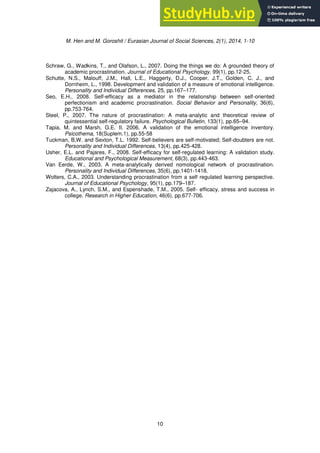 Academic Procrastination In Higher Education | PDF