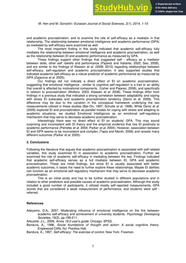 Academic Procrastination In Higher Education | PDF