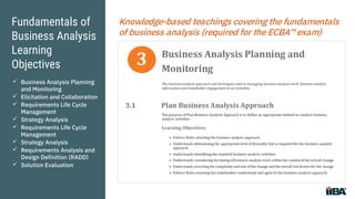 Business analysis course framework and curriculum | PPT