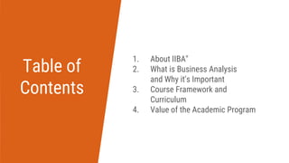 Business analysis course framework and curriculum | PPT