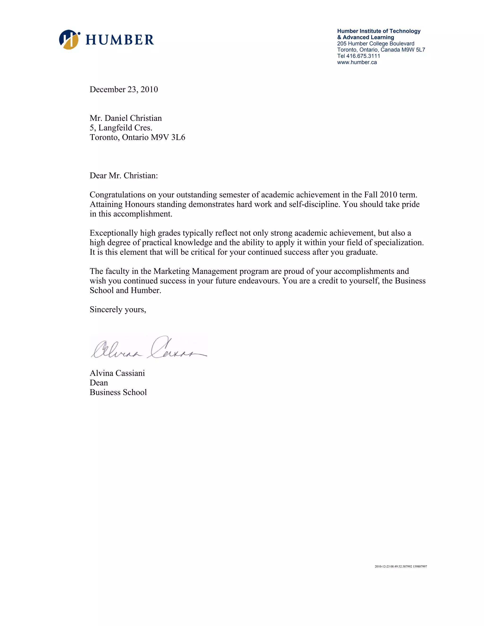 Academic progress letter | PDF