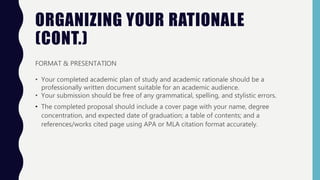 Academic Rationale | PPTX