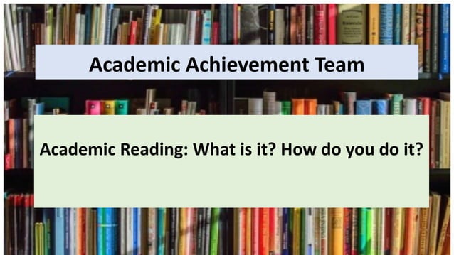 Academic reading | PPT
