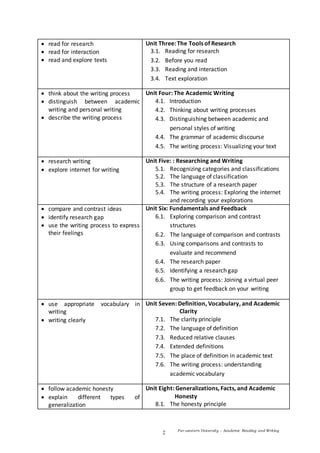 Academic reading and writing | DOCX