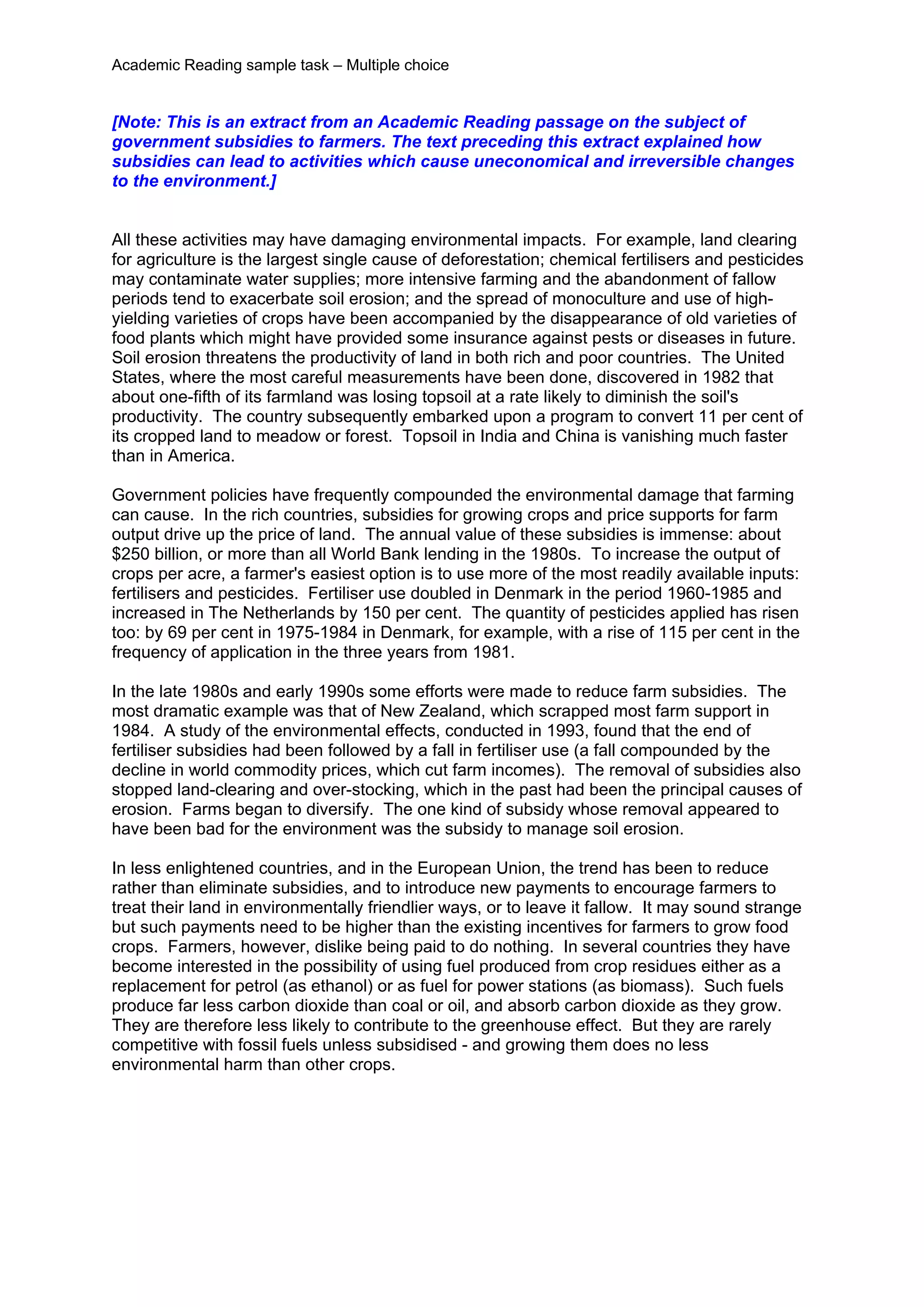 Academic reading sample_task_multiple_choice_IELTS | PDF