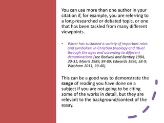 Aspects of academic citation and referencing | PPSX
