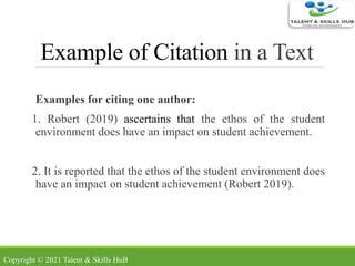 Academic referencing harvard style of referencing- | PPTX
