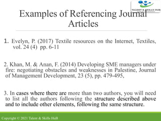 Academic referencing harvard style of referencing- | PPTX