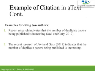 Academic referencing harvard style of referencing- | PPTX