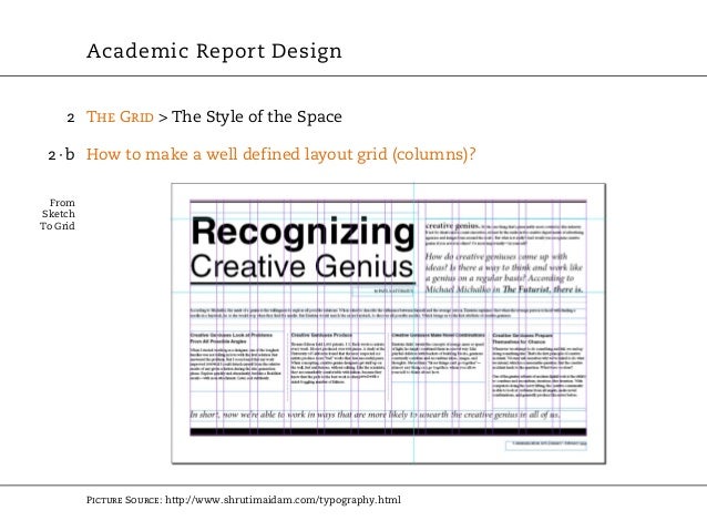 Academic report design
