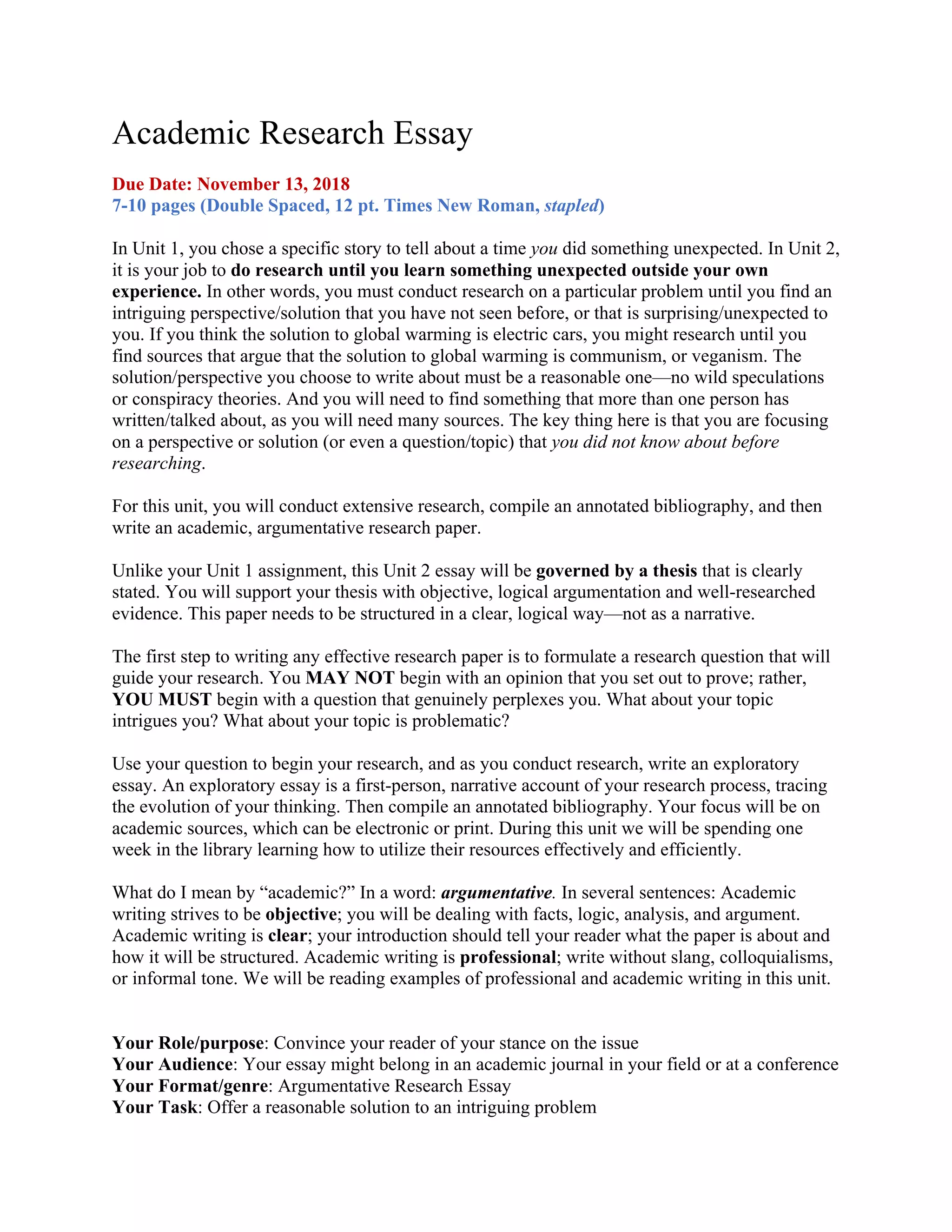 Academic research essay | PDF