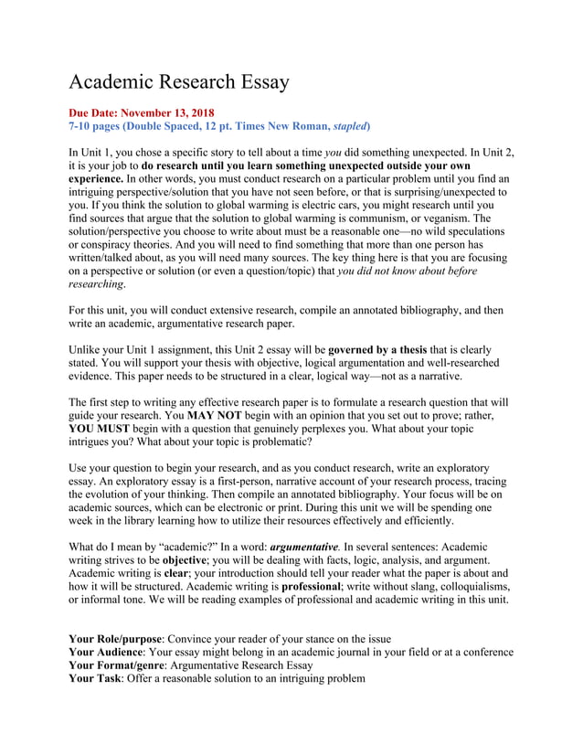 Academic research essay | PDF