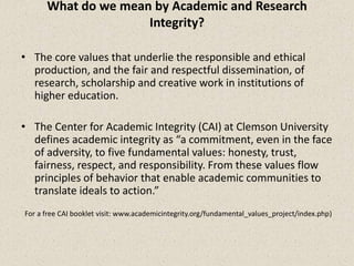 Academic Research Integrity | PPTX