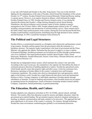 Academic research paper on sweden | PDF
