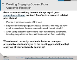 Transform Your Content Marketing With Your School’s Academic Research