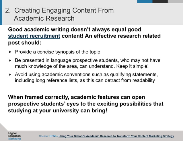 Transform Your Content Marketing With Your School’s Academic Research