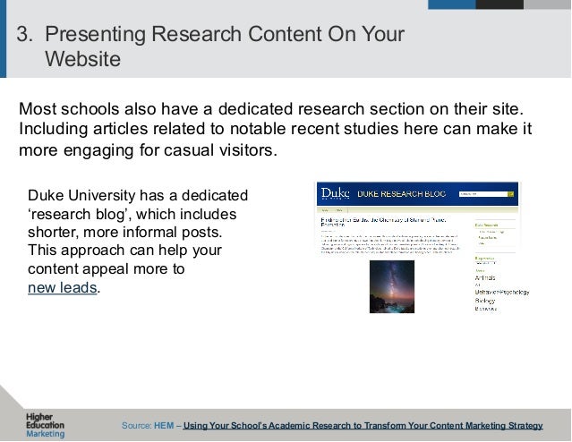 Transform Your Content Marketing With Your School’s Academic Research