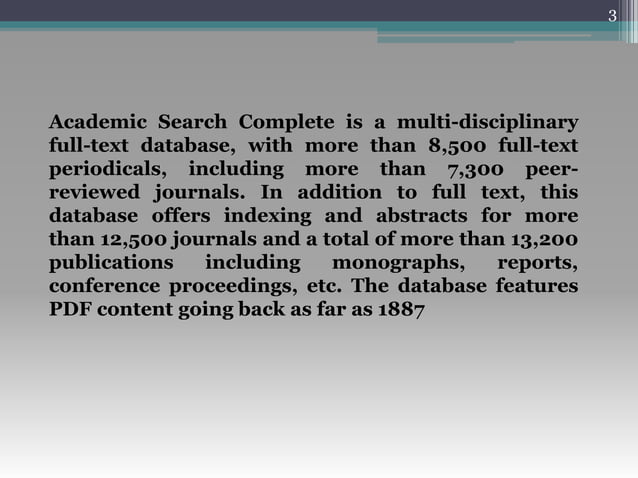 Academic Search Complete