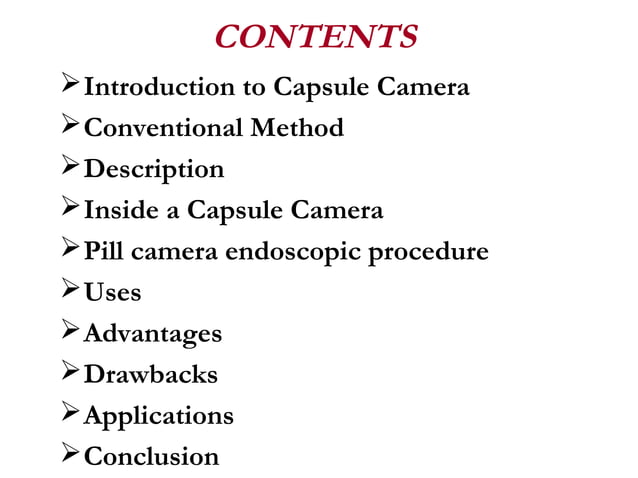 Pill Camera ppt | PPT