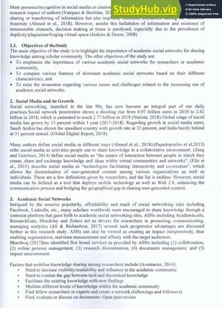 Academic Social Networks For Knowledge Sharing An Explanatory Study | PDF | Social Networking ...