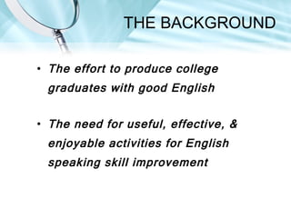 Using Presentation in English Speaking Class | PPT