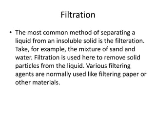 technology of separation of mixture | PPT